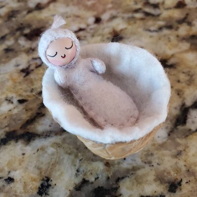 Tiny Baby in a Walnut Shell Made to Order in Custom Colors - Etsy