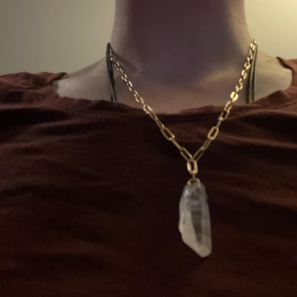 Gorgeous Chunk of Noble Shungite on a Black Leather Round Rope Necklace ...