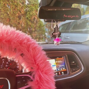 Cow Print Light Blue Disco Cowboy Rear View Mirror Car - Etsy