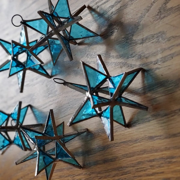 5 Stained Glass Moravian Stars: Fiesta Color Wedding Favors - Etsy
