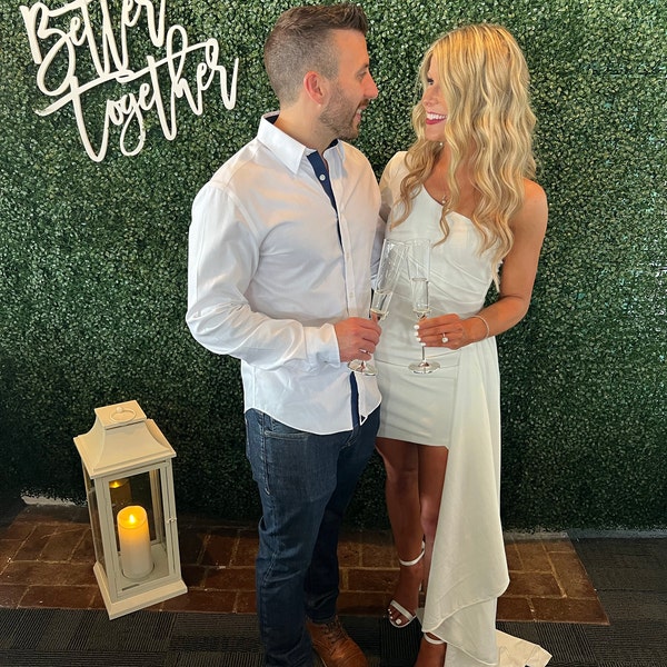 Better Together Wood Sign, Wedding Backdrop, Wedding Bar Sign, Bride to ...