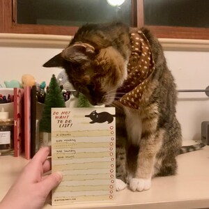 Cat TO DO LIST Notepad by Boygirlparty, Bowtie Kitty Cat Note Pad Memo ...