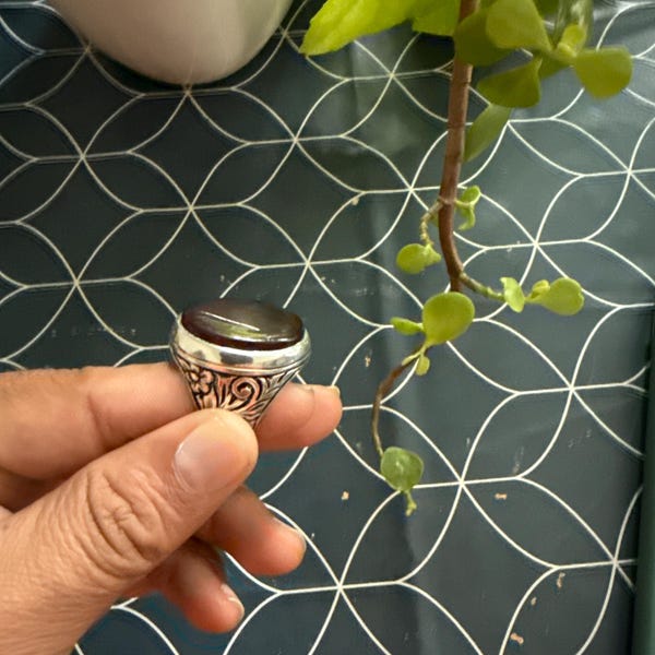 Famous Shia Noha Khuwan Ali Shanawar Ring Design Handmade Yemeni Aqeeq ...