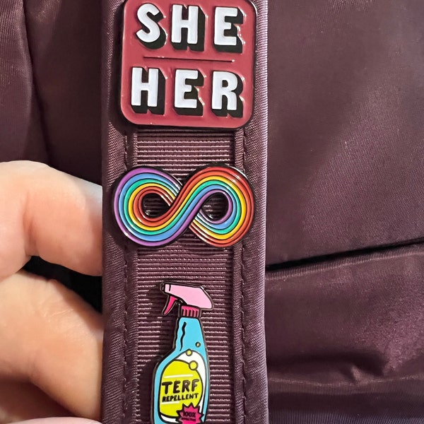 TERF Repellent Enamel Pin | Trans Rights Pride Badge - Etsy