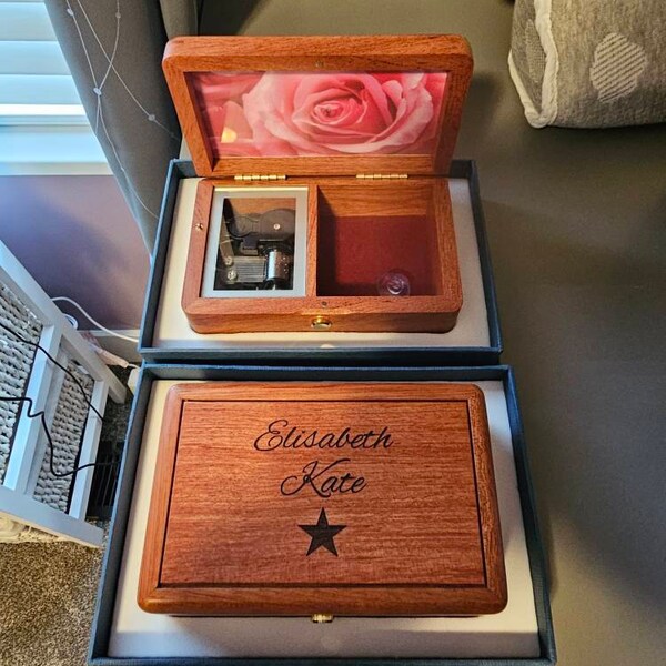 Heart-shaped Wind-up Music Box | Maple Wood | Rosewood | Walnut ...