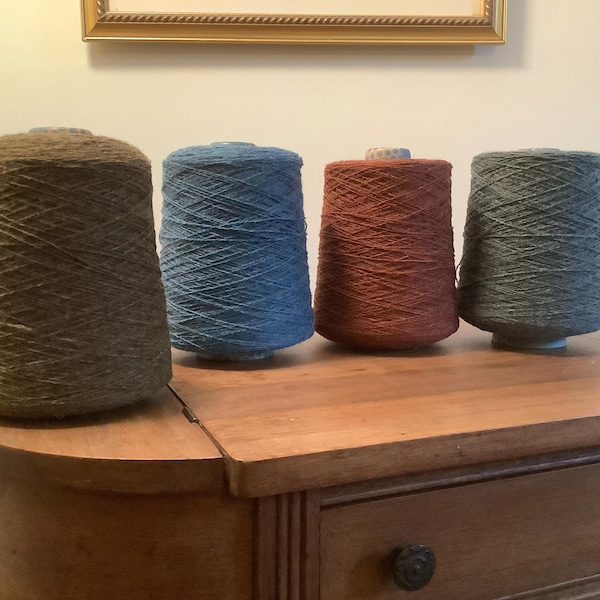 10 Assorted Plastic Yarn Cones for Wool Winding and Craft Use Colours ...