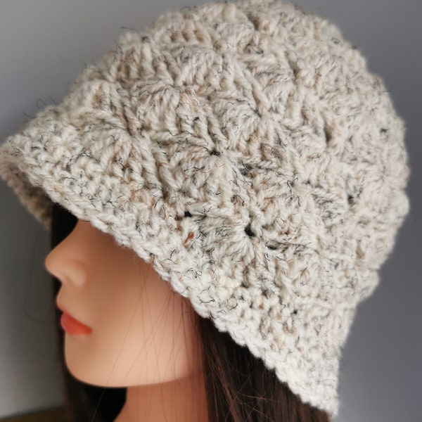 Wavy Shells Beanie - Crochet Shell Stitch Hat PATTERN (PDF Download) - Etsy