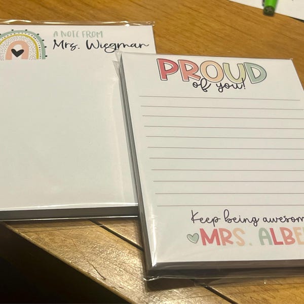 Personalized Teacher Notepad - Teacher Gift, Personalized Teacher Gift ...