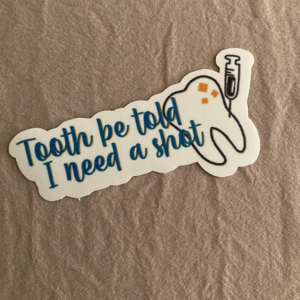 Fun Dental Sticker| Weatherproof/waterproof| Journal, Water Bottle ...