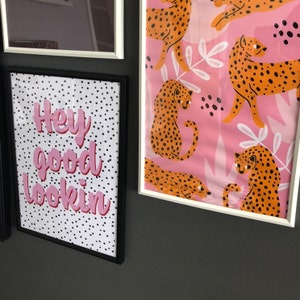 Spotty Poster Pink Bold Print Bedroom Print Dalmatian - Etsy