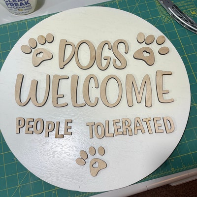 Dog Welcome Sign SVG, Dog Sign Svg, Welcome Sign Svg, Round Front Door ...