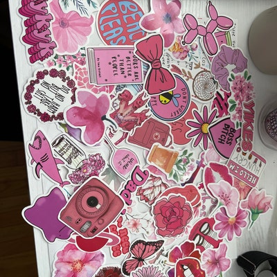 10-50 Pink Themed Stickers - Etsy