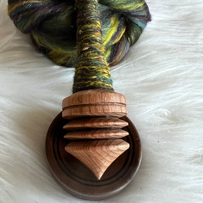 Elegant Walnut Spindle Holder for Drop and Support Spindles - Etsy