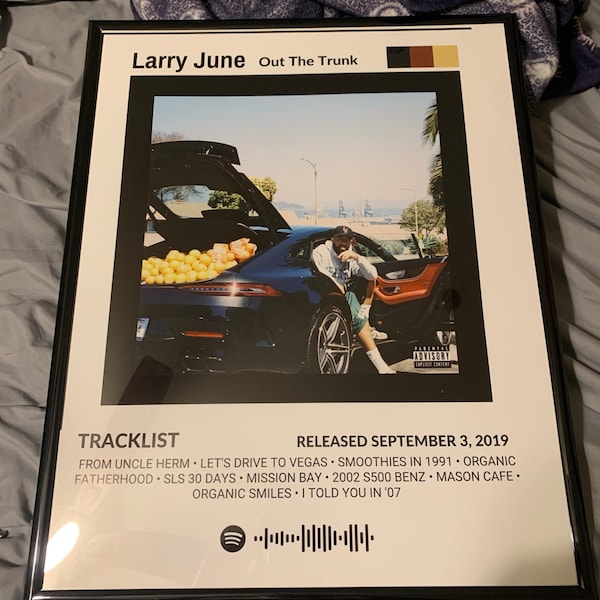 Larry June - Out the Trunk | Album Cover Wall Art | Print | Rapper ...