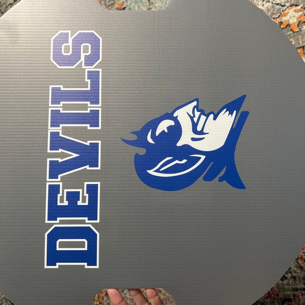 Customizable Cheerleading Sign: Corrugated Plastic, Team Colors ...