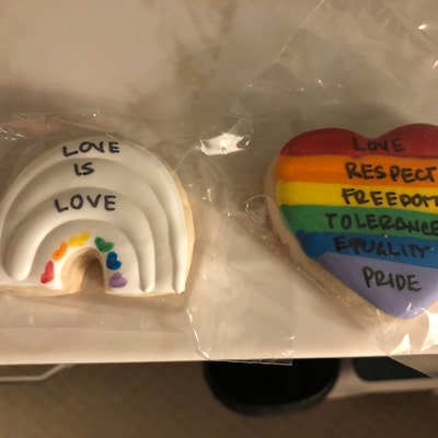 12 Pride Hearts Sugar Cookies, Pride Sugar Cookies - Etsy
