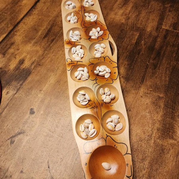 Premium Large Sungka Game With Shells - Etsy