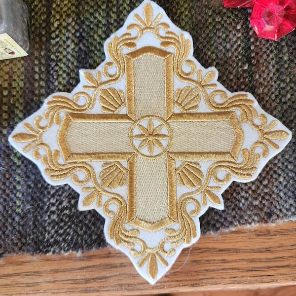Orthodox Church Christian Cross Patch, Saint Andrew's Cross, Appliqué ...