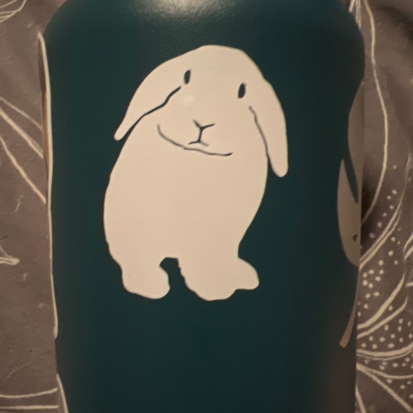 Lop Ear Bunny Rabbit Custom Vinyl Decal Sticker - Choose Your Color and ...