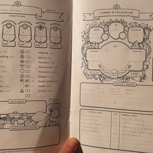 Dnd 5e Druid Wild Shapes: A4 Character Sheet PDF for Dungeons - Etsy
