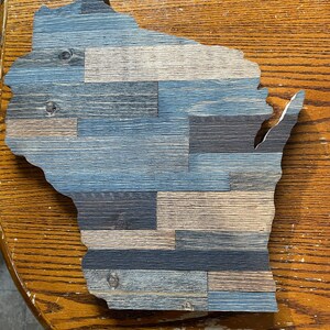 Wisconsin Rustic Wood State Cutout Home Sign/decoration - Etsy