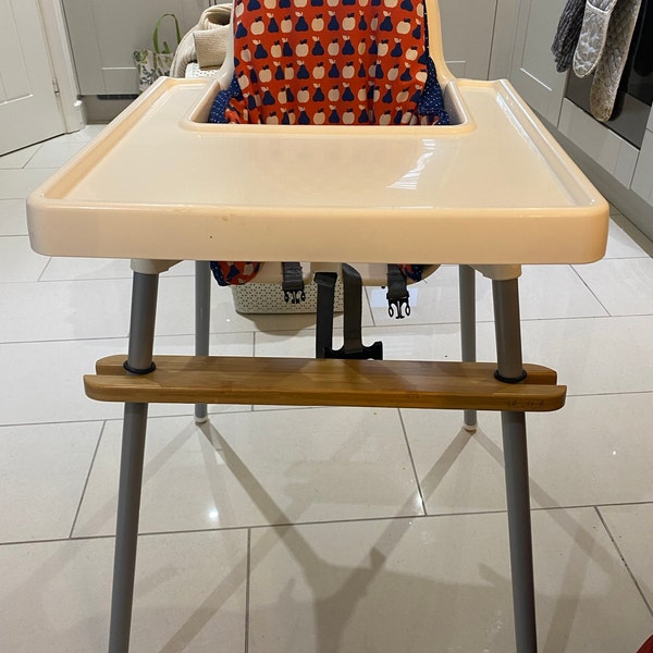 IKEA Highchair Footrest - Bamboo Wood / Adjustable Wooden Foot Rest for ...