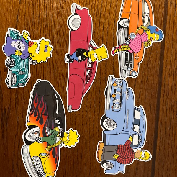 Simpsons Family Sticker Pack- Marge, Bart, Homer, Lisa, Maggie - Etsy