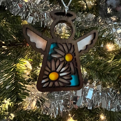Sunflower Angel Keepsake Suncatcher Ornament - Etsy