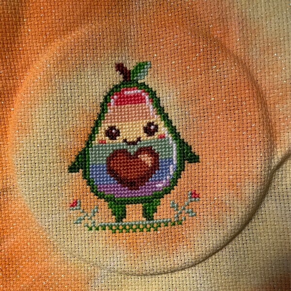 Cross Stitch Pattern Rainbow Avocado LGBT Pride DMC Chart Printable PDF ...