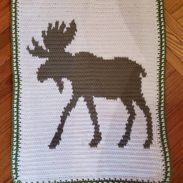Wandering Moose Blanket Crochet Pattern: Textured Cabin Afghan (PDF ...
