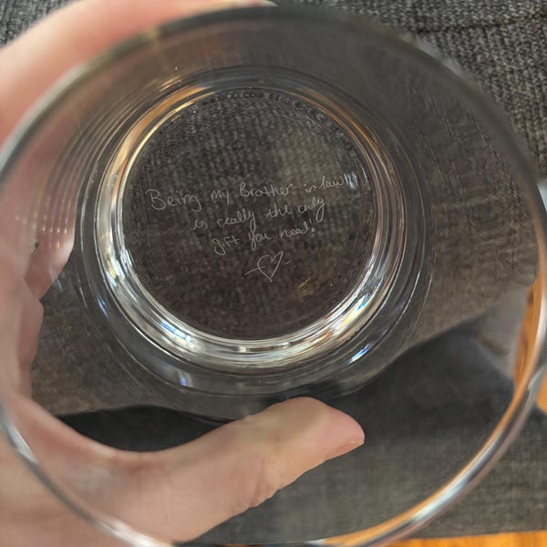 Personalized Handwriting Whiskey Glass - Engrave Your Handwritten ...