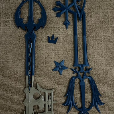 3d Printed Aqua's Rainfell Keyblade Kit / Keyblade Replica / Kingdom ...