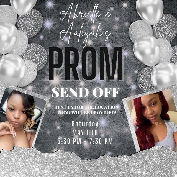 Prom Invitation, Prom Send off Flyer, Prom Invitation Flyer, Prom Flyer ...