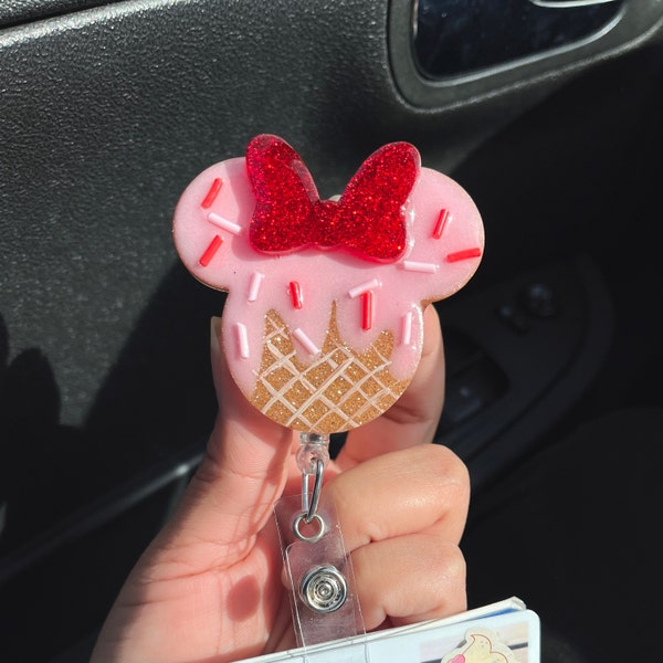 Strawberry Shortcake Ice Cream Badge Reel Mouse Head Clip Lanyards - Etsy