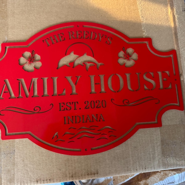 Custom Metal Family Crest Sign / Family Crest / Metal Family Crest ...