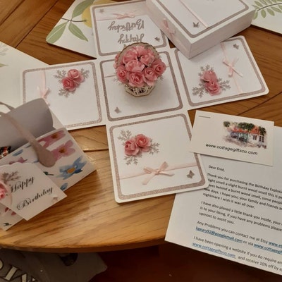 Birthday Explosion Box, Exploding Box Card, Pop up Birthday Card ...