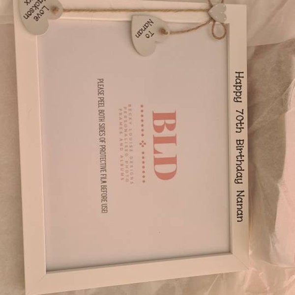 Handcrafted Personalised Nanny and Me Photo Picture Frame Keepsake ...