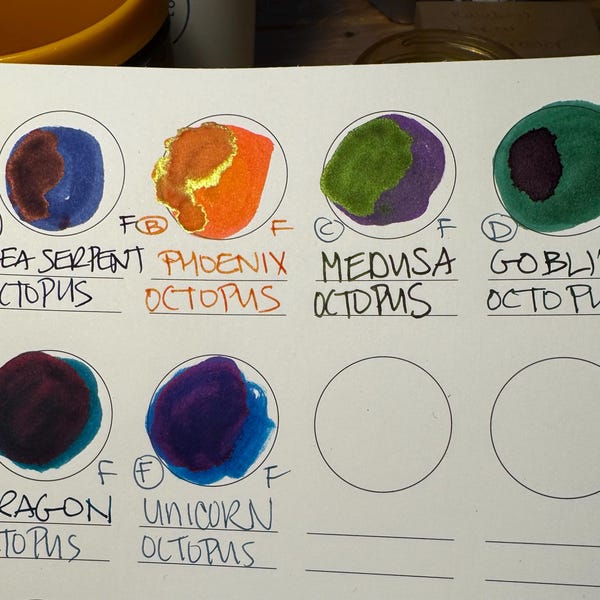 Octopus Document Ink Blue Bottle 30ml, Certified Fountain Pen Ink ...