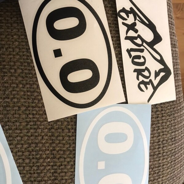0.0 Miles Decal, Mileage Decal, Runner's Decal, 0.0 Miles Sticker, 0.0 ...