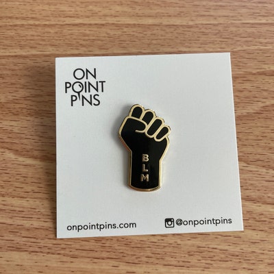 Charity Fundraiser Pin Black Lives Matter BLM Raised Fist Resist Pin ...