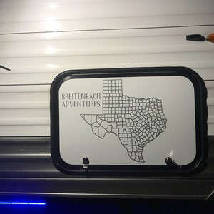 Texas County Map Adventure Tracker Mini and Large Decal Maps - Etsy