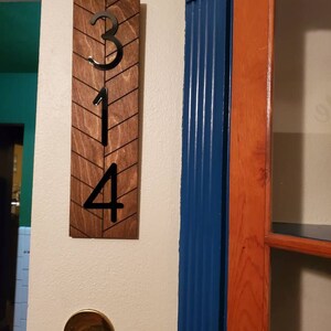 House Numbers Address Sign Vertical Outside Sign Custom - Etsy