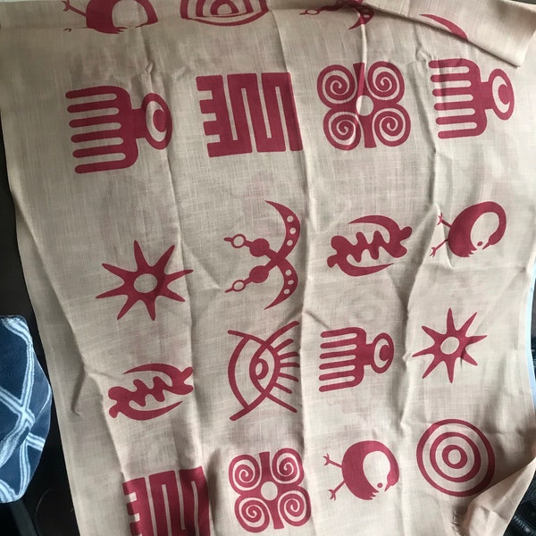 Adinkra Symbol Light Scarf, Beautiful Pattern Scarf With West African ...