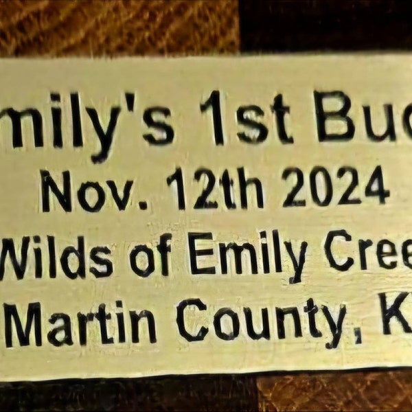 Custom Engraved Buck Plaque With Antlers Gold Silver or Copper Name ...