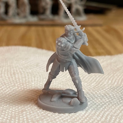 Half-orc Male Fighter Ranger NPC or PC 28mm, 32mm, 75mm Scale Resin ...