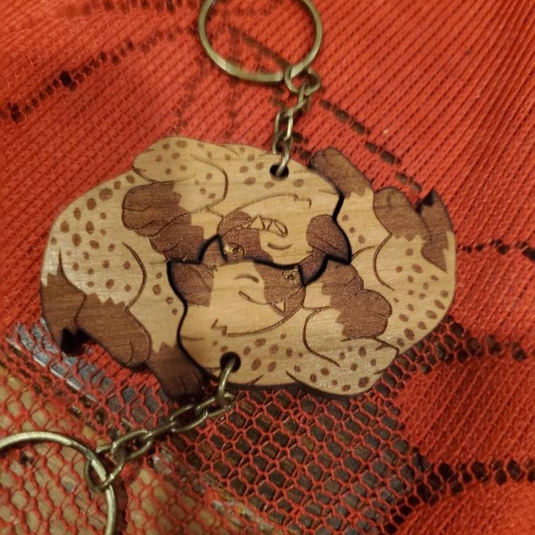 Hyena Interlocking Couple Keychains - Friendship or Relationship ...