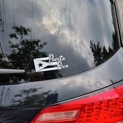 Puerto Rico Flag Decal, Vinyl Sticker for Car, Laptop, and Windows ...