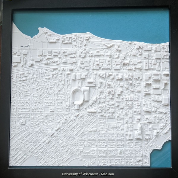 3D College Campus Map | Personalized College Graduation Gift | Any ...