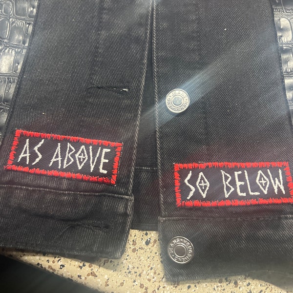 As Above so Below Red Iron on Embroidered Patch Heavy Metal Style Patch ...