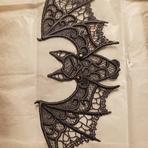 Lace Bat Articulated free Standing Lace A Finished Embroidery Product ...